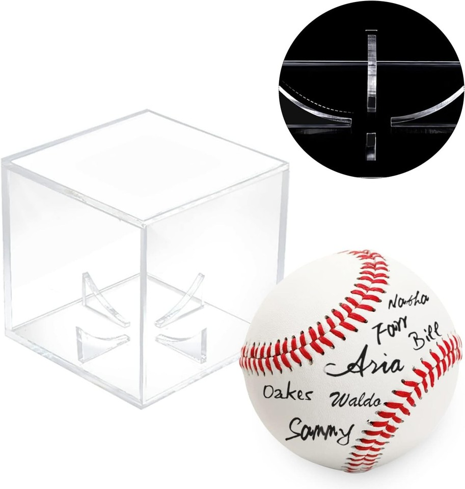 12Pack Baseball Display Case Acrylic Cube - UV Protected Acrylic ...