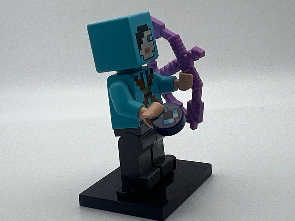 LEGO MINECRAFT DRAGON SLAYER MINIFIGURE min067 USED FROM 21151 w/BOW ...