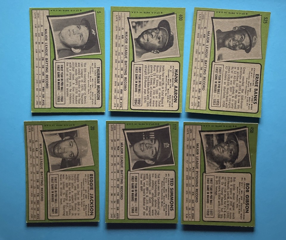 1971 Topps Baseball Near Partial Set 747/752 - Mixed Mid Grade avg. | eBay
