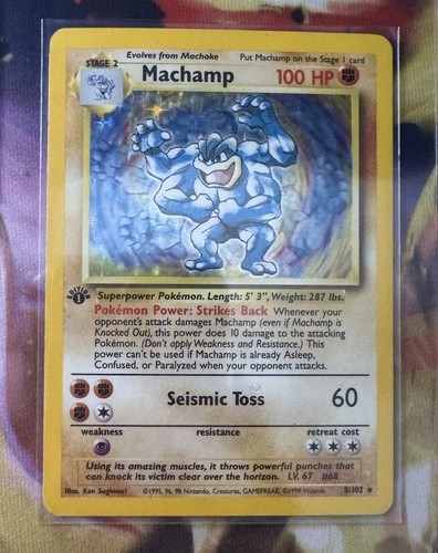 Pokémon TCG 1st Edition Deck Exclusive Machamp #8/102 | eBay