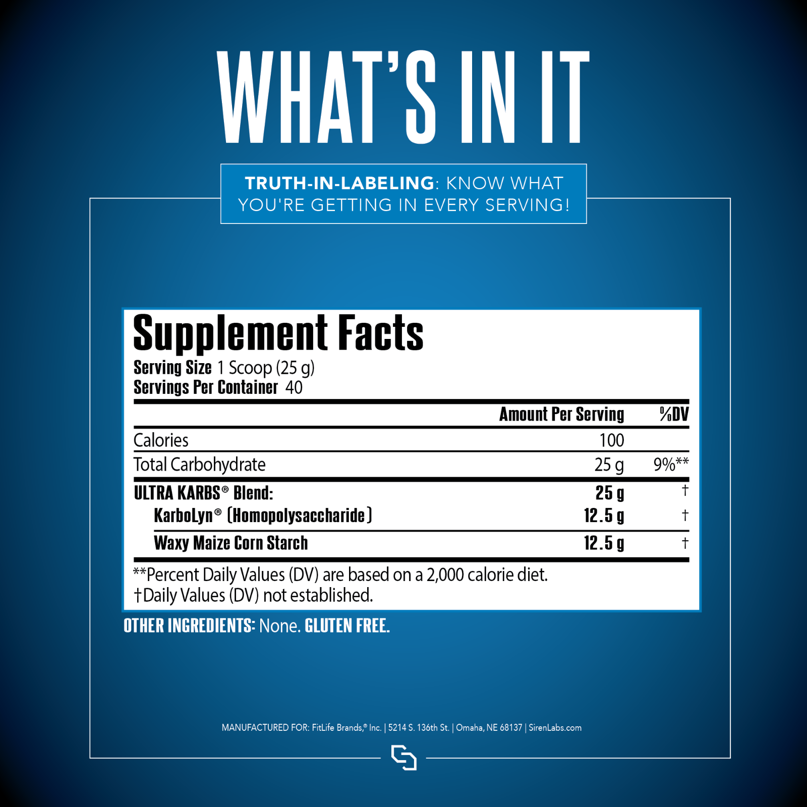 Ultra Karbs Carbohydrate Matrix for Energy, Performance & Recovery - 40 ...