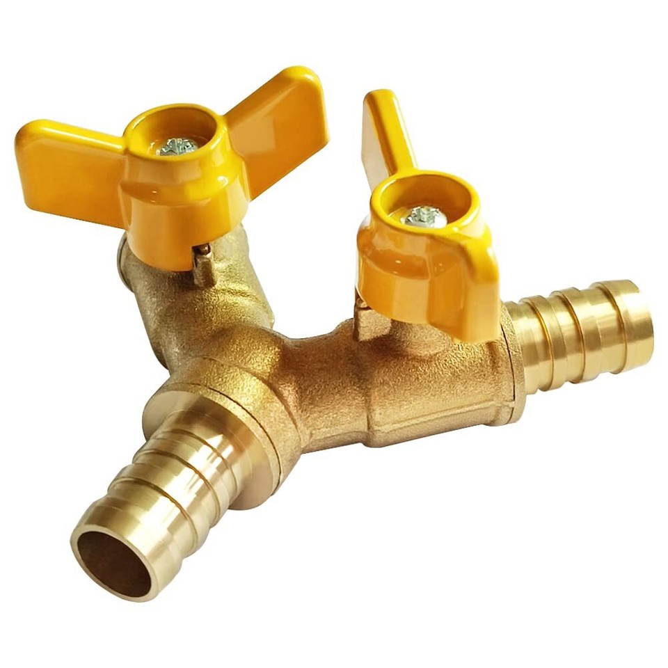 Brass 3/8 Inch 3-way Y-shaped Shut-off Ball Valve with 2-switch 3/8 ...