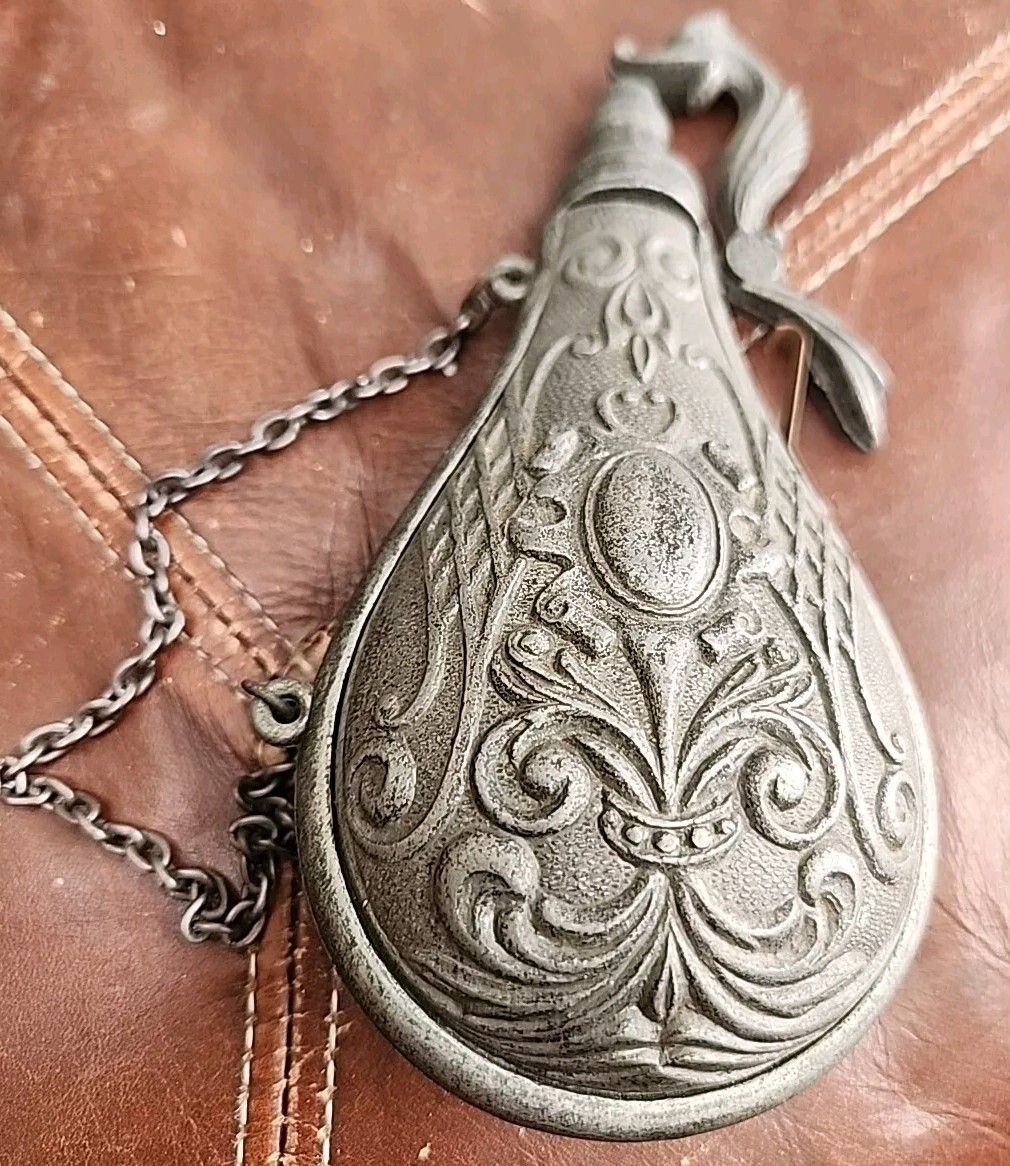 Reproduction Solid Cast Iron Gun Powder Flask | eBay