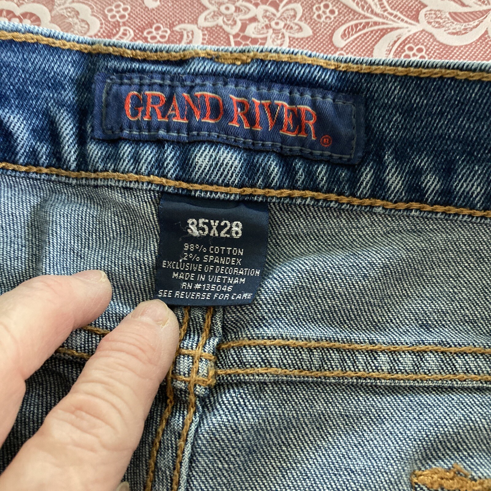Grand River Riverfront Mens Denim Blue Jeans 35x28 St… - Gem