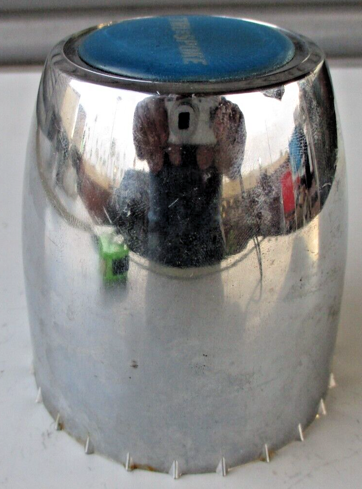 VTG 1970's 1980's Tru-Spoke Chrome Plastic Center Cap Blue Center ...