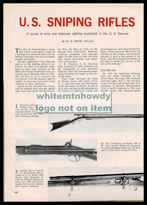 1965 U.S. Sniper Rifles 6-page Original Magazine Article with 24 photos ...
