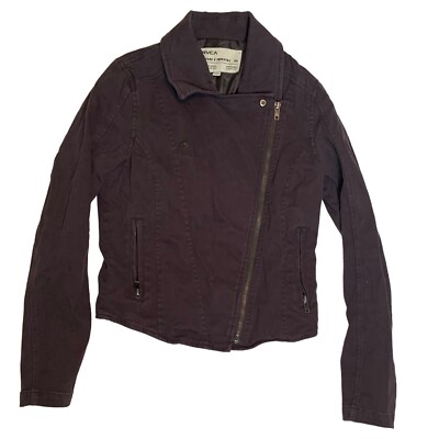 RVCA Diagonal Zip Jacket Women’s XS Woven/Braided Back Coat | eBay