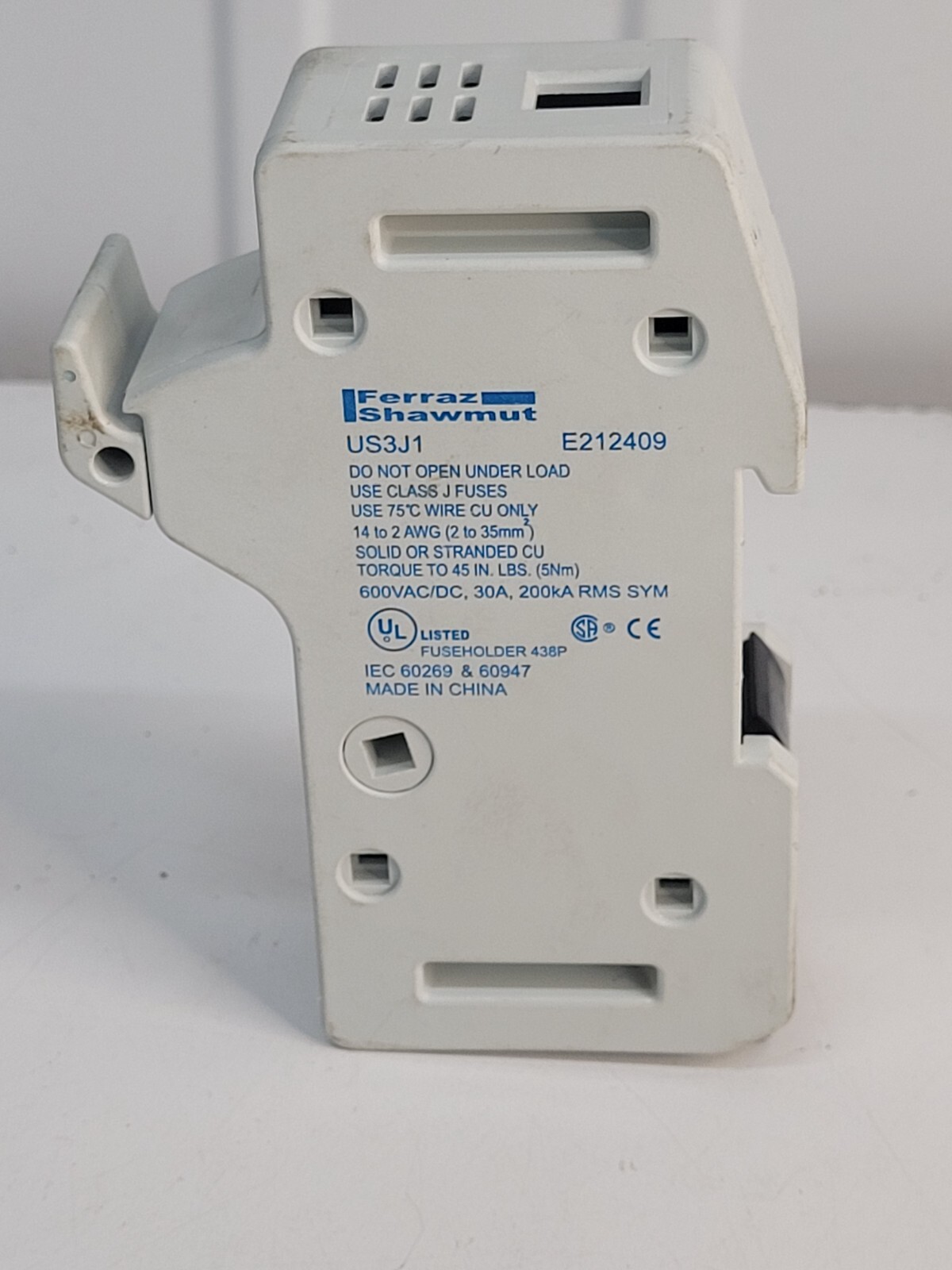 FERRAZ SHAWMUT US3J1 1 Pole CLASS J FUSE HOLDER 600V 30AMP NEW j12 | eBay