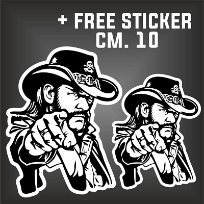 AUTOCOLLANT Motorhead Lemmy Kilmister HARD ROCK METAL PUNK + 1 STICKER ...