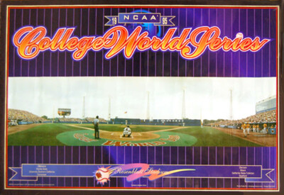 NCAA Men's Baseball COLLEGE WORLD SERIES 1995 Official 24x36 Event ...