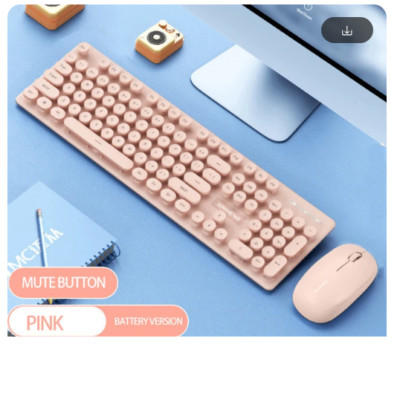 N520 Wireless Keyboard Mouse Set Retro Punk Battery Model Bluetooth ...