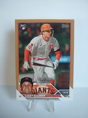 2023 Topps Update Gold Boarder Casey Schmitt #US198 RC Baseball Card ...