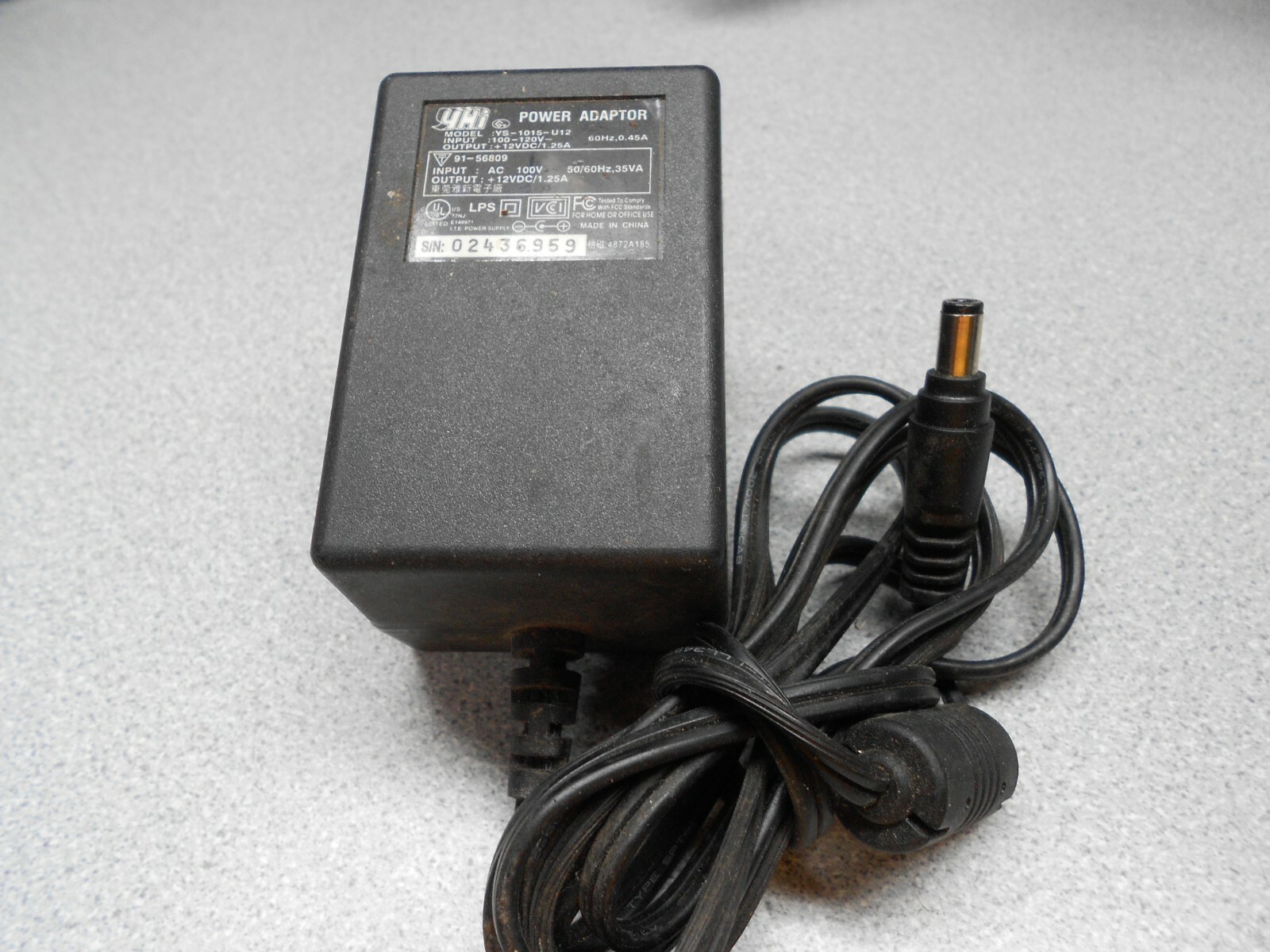 YHI AC Adapter YS-1015-U12 HP ScanJet 2300C 3400C 3400Cxi 4300C 4300Cse ...