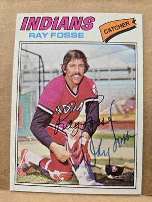 1977 Topps #267 Ray Fosse cleveland indians 2022 retro autographs ...