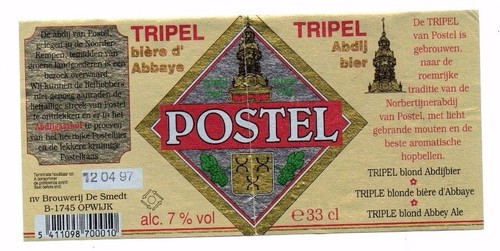 Belgium - Beer Label - Brouwerij De Smedt, Opwijk - Postel Tripel | eBay