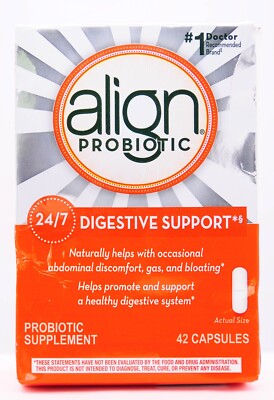 Align Probiotic supplement 24/7 digestive support health 42 caps 03/27 ...