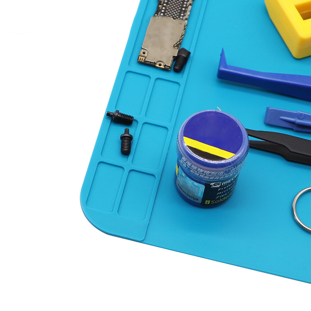 Maintenance Non Slip Soldering Mat Electronic Repair With Grids Heat ...