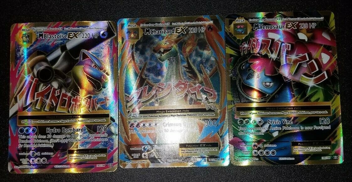 Venusaur Charizard Blastoise Mega Evolusjoner CHARIZARD & BLASTOISE