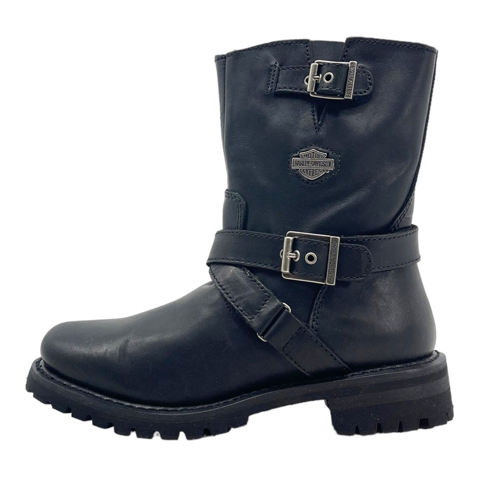 HARLEY DAVIDSON Womens 8.5 Leather KAT Riding Boots Motorcycle Biker ...