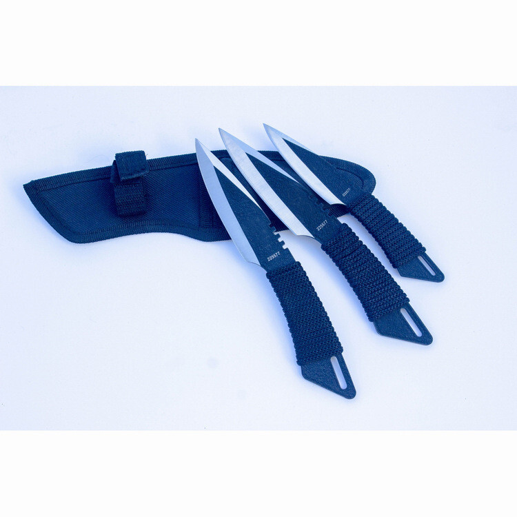 3PC Throwing Set Knives Outdoor Hunting Knife Camping Survival Fixed ...