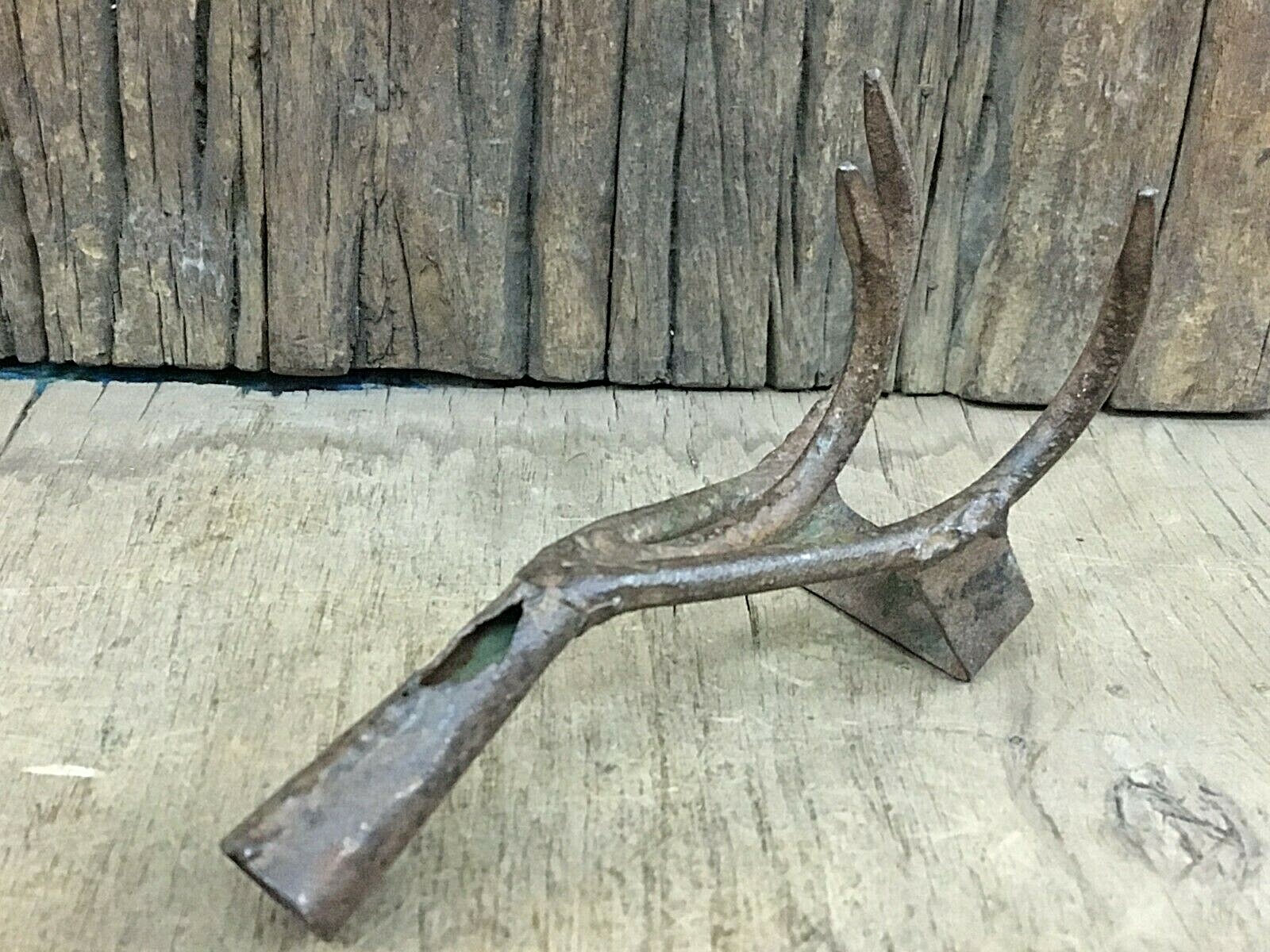 OLD VINTAGE RUSTIC UNIQUE HANDMADE IRON GARDEN TOOL.COLLECTIBLE | eBay