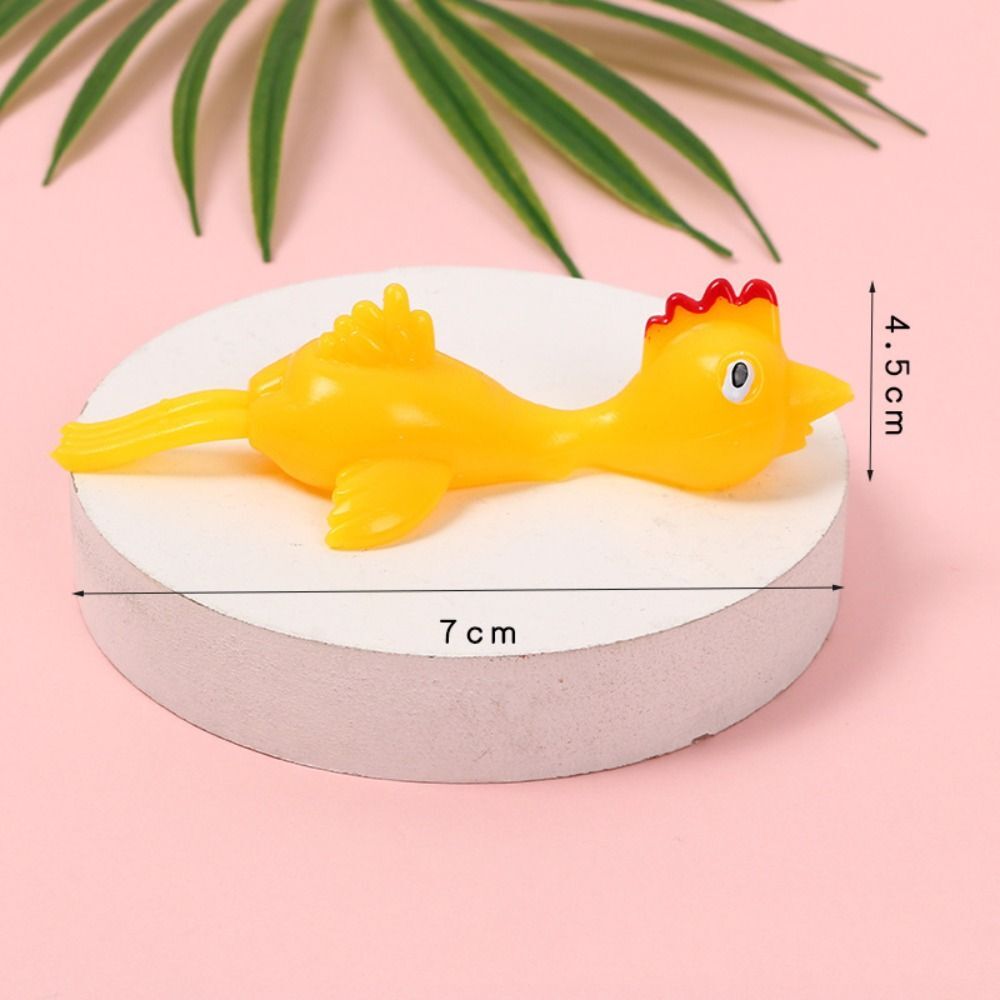 5PCS Plastic Ejection Chicken Toy Chicken Flying Finger Birds Children ...