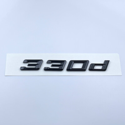 GLOSS BLACK 330d Fits BM 3 SERIES REAR LETTERING LID TRUNK BADGE EMBLEM ...