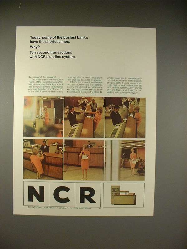 1966 NCR 315 Computer Ad - Ten Second Transactions | eBay