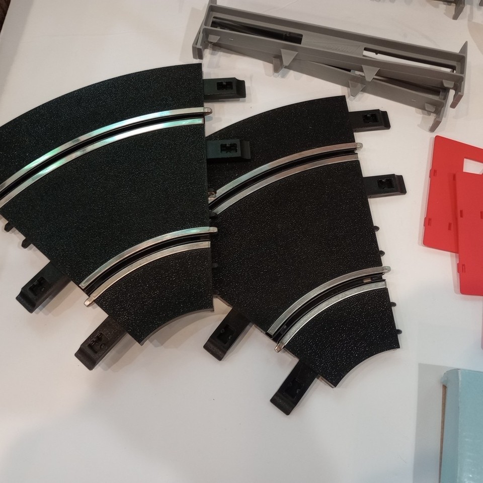 Ninco Slot Car Track Pieces Lot Guardrails Controls 80+ Pieces Bundle ...