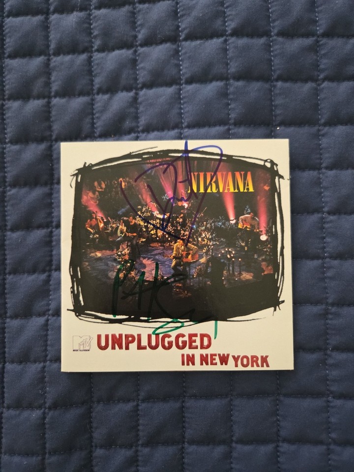 Nirvana Dave Grohl And Pat Smear Signed Nirvana UNPLUGGED Cd Cover 100 ...