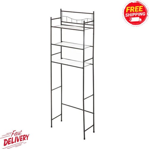 3 Shelf Over The Toilet Bathroom Storage Shelves Adjustable Space Saver ...