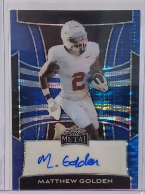 Matthew Golden 2025 Leaf Metal BLUE PULSAR Auto Autograph #2/4 | eBay