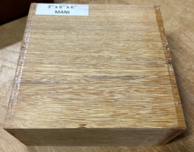 BEAUTIFUL EXOTIC MANI WOOD BOWL BLANK LATHE TURNING LUMBER WOOD ~6" X 6 ...