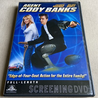 Agent Cody Banks (DVD, 2003 SCREENER) Frankie Munoz Hilary Duff Angie ...