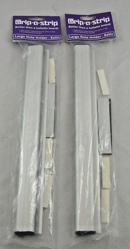 (2) Advantus #1025 Grip-A-Strip Satin Large Note Holders New | eBay
