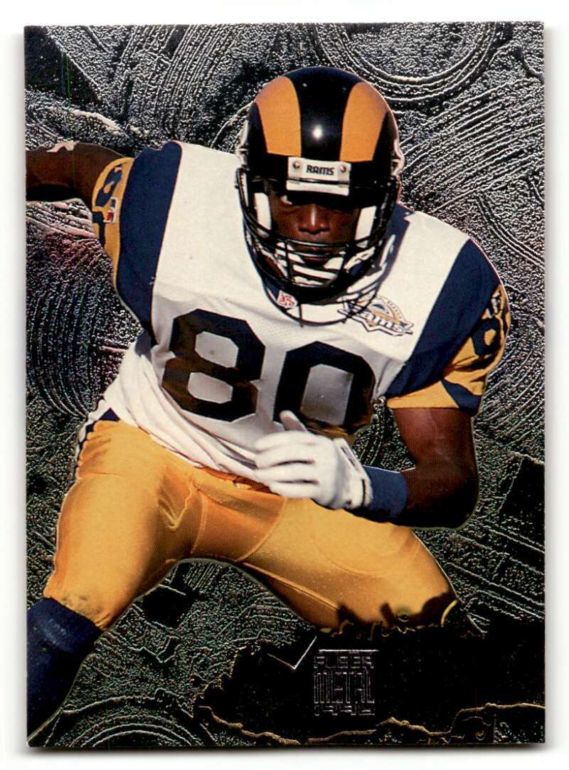 1996 Fleer Metal #101 Isaac Bruce St. Louis Rams Football Cards NM N ID ...