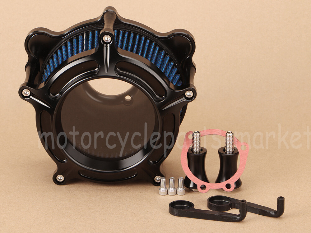 Clear Air Cleaner Intake Blue Filter For Harley Dyna Street Bob Road ...