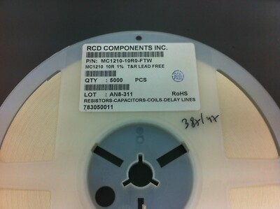 MC1210-10R0-FTW - RCD - 5000 pcs - Resistor 1210 10 Ohm 1% 0.33W SMD | eBay