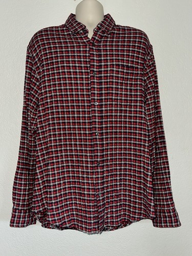 Relwen Flyweight Flannel Shirt Men's 2XL Red Plaid Button Down Outdoors ...