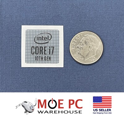 Laptop Intel Core i7 10TH GEN Sticker 21x15.5mm Silver New & Genuine ...