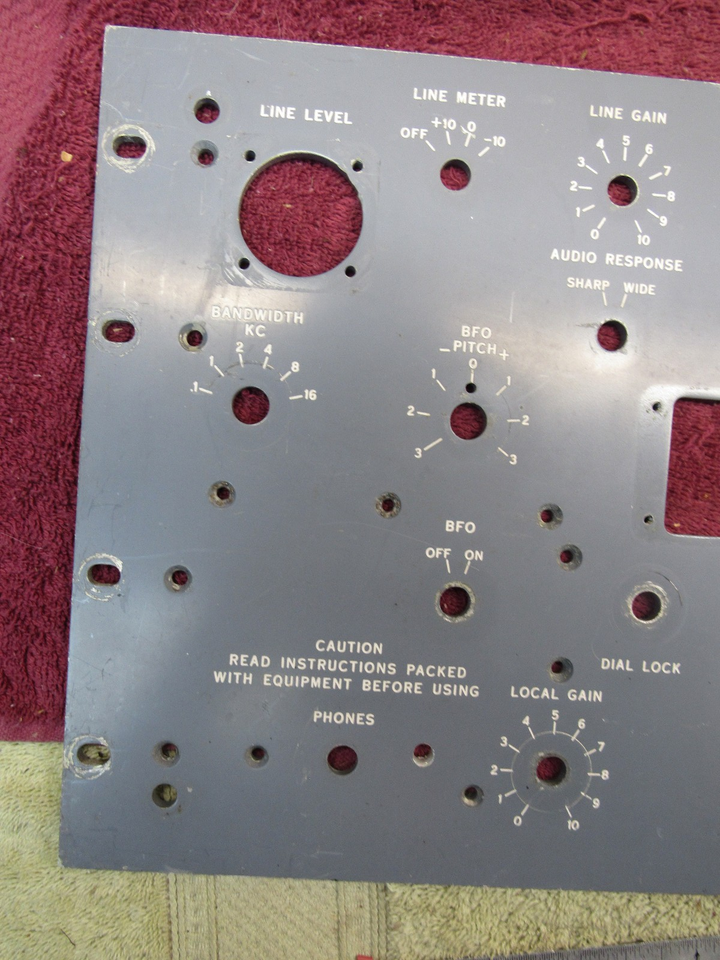 Vintage Collins R-390A HAM Radio Receiver Froont Panel Face Plate | eBay