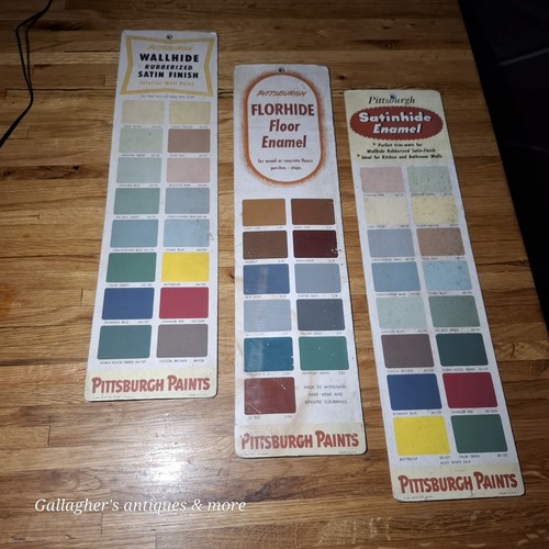 Lot of 3 Vintage pittsburgh paints Color Chart Store Dealer Display ...