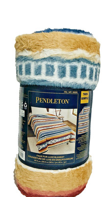 Pendleton Faux Fur Laux Twin Blanket - Multi Color - | eBay