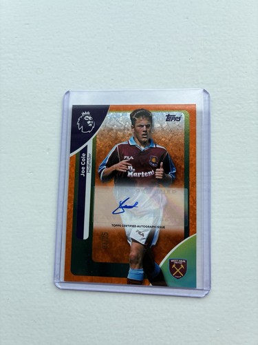 Joe Cole Autographed Orange Sparkled Topps Premier League West Ham ...