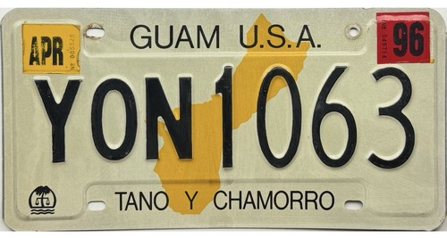 *99 CENT SALE* 1996 Guam License Plate #YON 1063 No Reserve | eBay