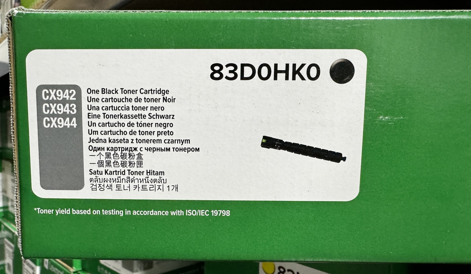 Lexmark CX942/943/944 Toner Cartridge Black 83D0HK0 for sale online | eBay