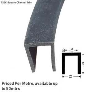 Rubber U Channel Edging Trim Seal Square 13mm x 13mm | eBay