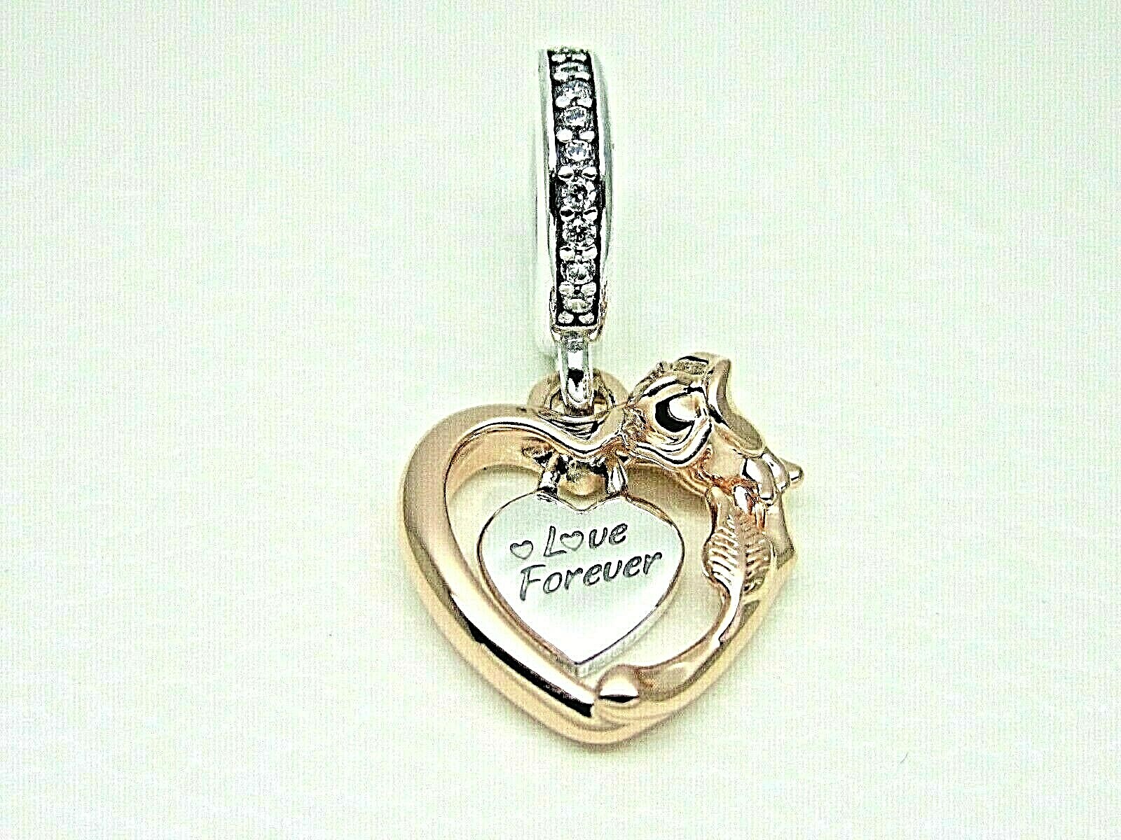 PANDORA People Heart & Rose Flower Dangle Charm - 789290C01 for sale ...