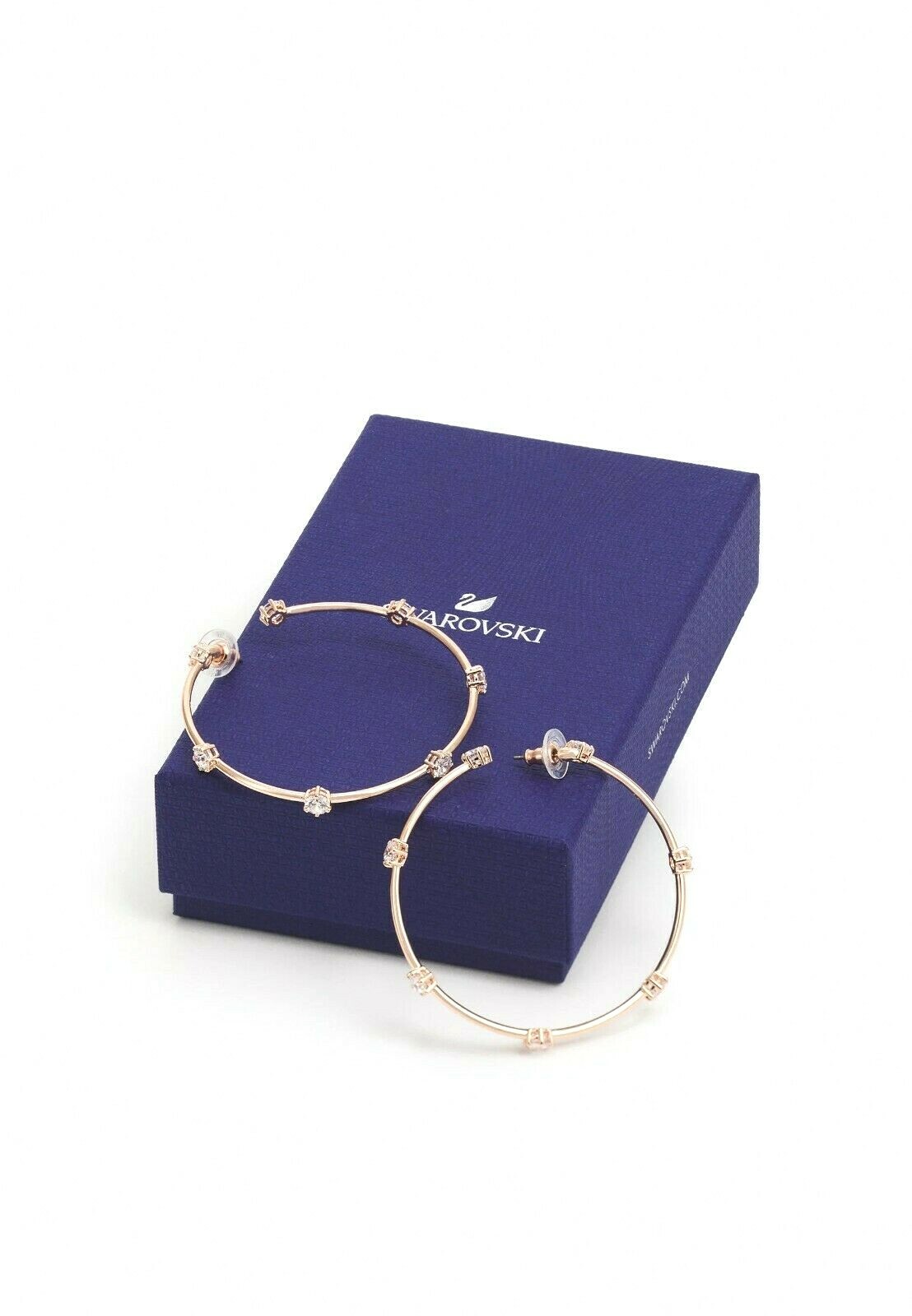 New in Gift Box SWAROVSKI Brand 5609706 Rose Gold Constella hoop ...