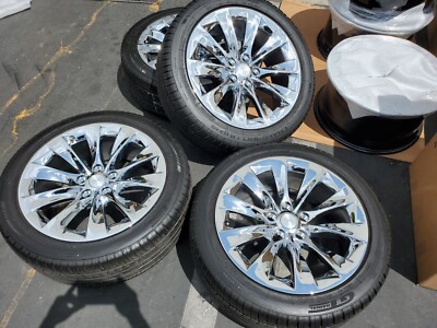 New Tires + 19" Tesla OEM Model S Chrome Wheels Original Rims + TPMS ...